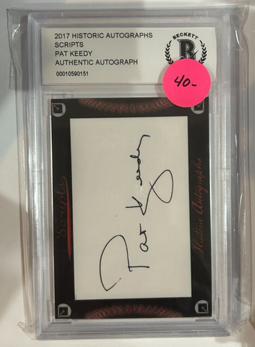 2017 Historic Autographs Scripts Pat Keedy Authentic Autograph Card | eBay
