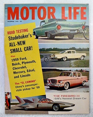 VINTAGE MOTOR LIFE MAGAZINE DECEMBER 1958 | eBay