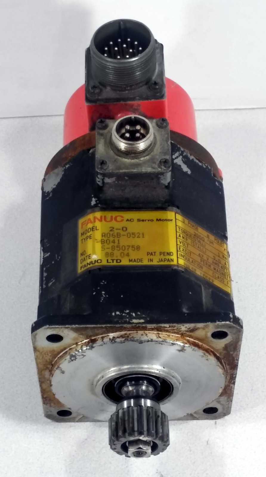 1 USED FANUC A06B-0521-B041 SERVO MOTOR w/ A860-0308-T111 ENCODER ...