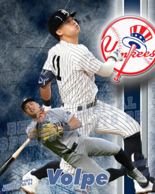 New York Yankee Lithograph print of anthony volpe 2023 | eBay