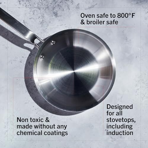 x Eater 10.5 Inch Frying Pan | Made in USA | 5-Ply Fully Clad Stainless ...