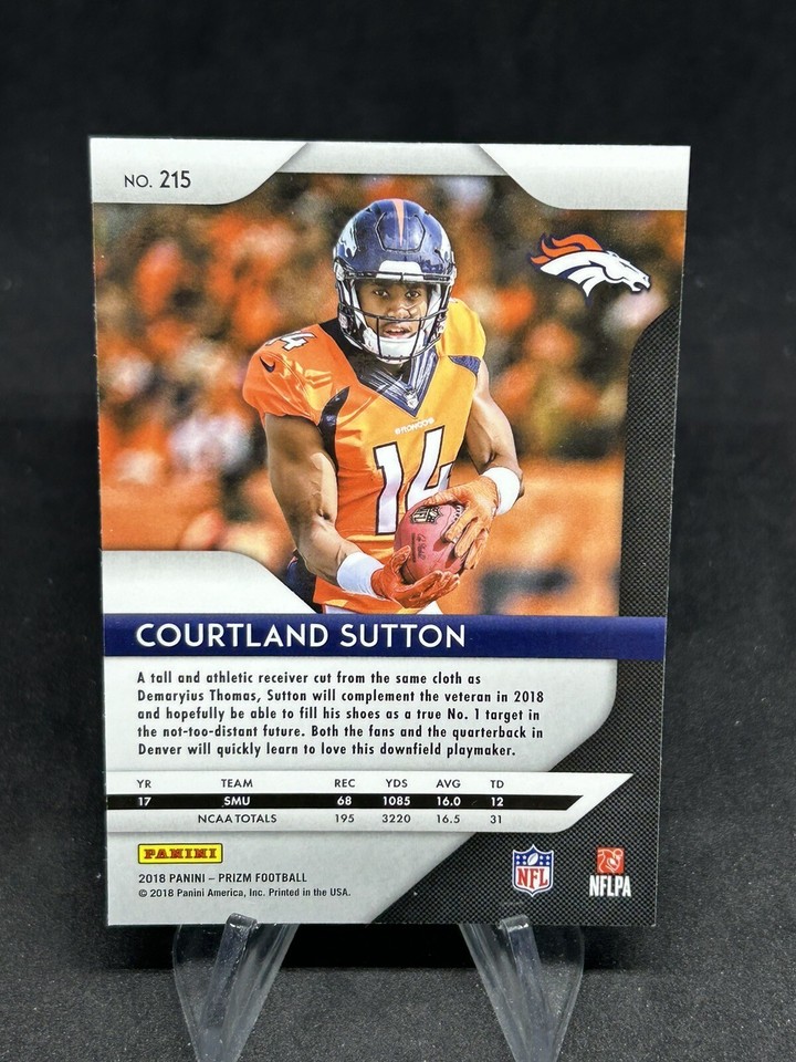 2018 Panini Prizm Football Courtland Sutton Rookie Card RC #215 | eBay