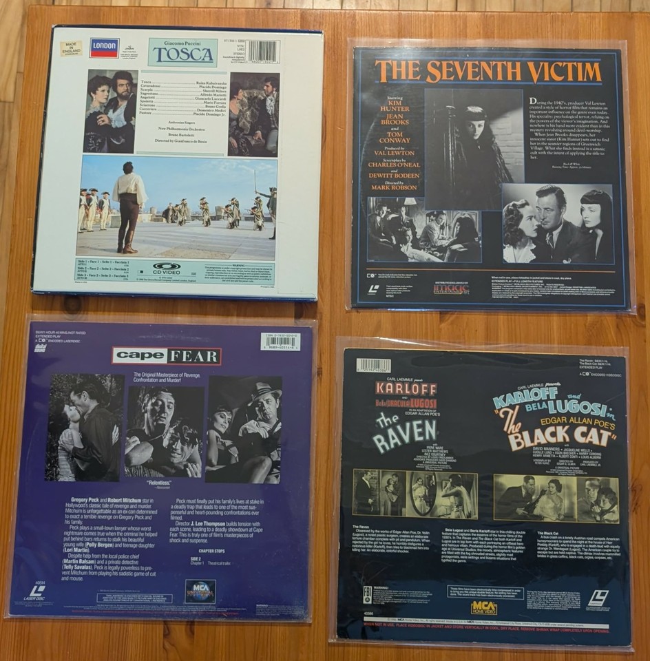 Lot of 4 LaserDisc Movies Rare Out-of-Print Collectible LDs -Very Good ...