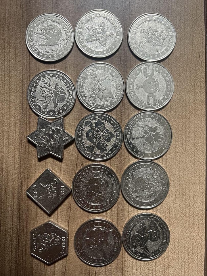 Pokémon Metal Coin Set 15 Pieces Various Shapes Designs Collectible ...