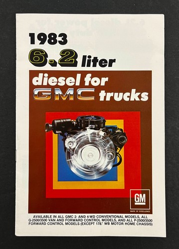 1983 General Motors GMC 6.2 Liter Diesel Trucks Engines Vintage Dealer ...