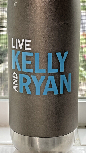 LIVE KELLY AND RYAN PROMOTIONAL METAL COFFEE OR WATER BOTTLE 10 INCHES ...