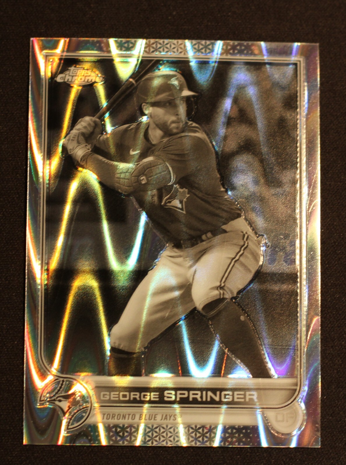 George Springer 2022 Topps CHrome Sonic B/W Ray Wave Refractor BLUE ...