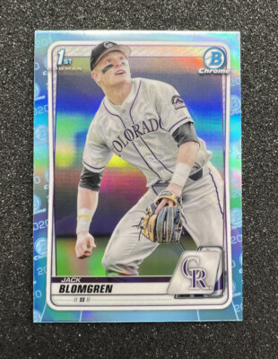 2020 Bowman Draft Sky Blue Refractor Parallel Jack Blomgren Colorado ...