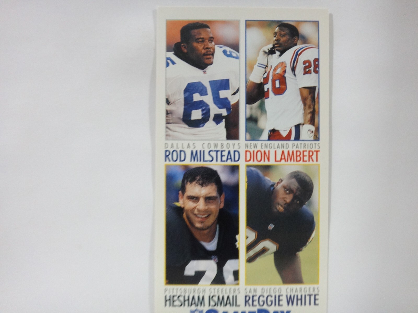 1992 GameDay Rod Milstead Dion Lambert Hesham Ismail Reggie White #198 ...