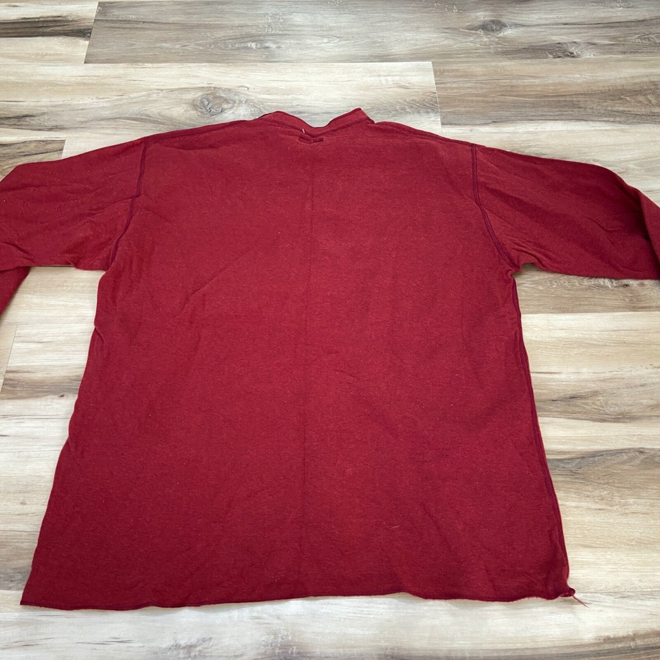 LL Bean River Drivers Shirt Mens XL Tall Crewneck Wool Double Lined Red ...