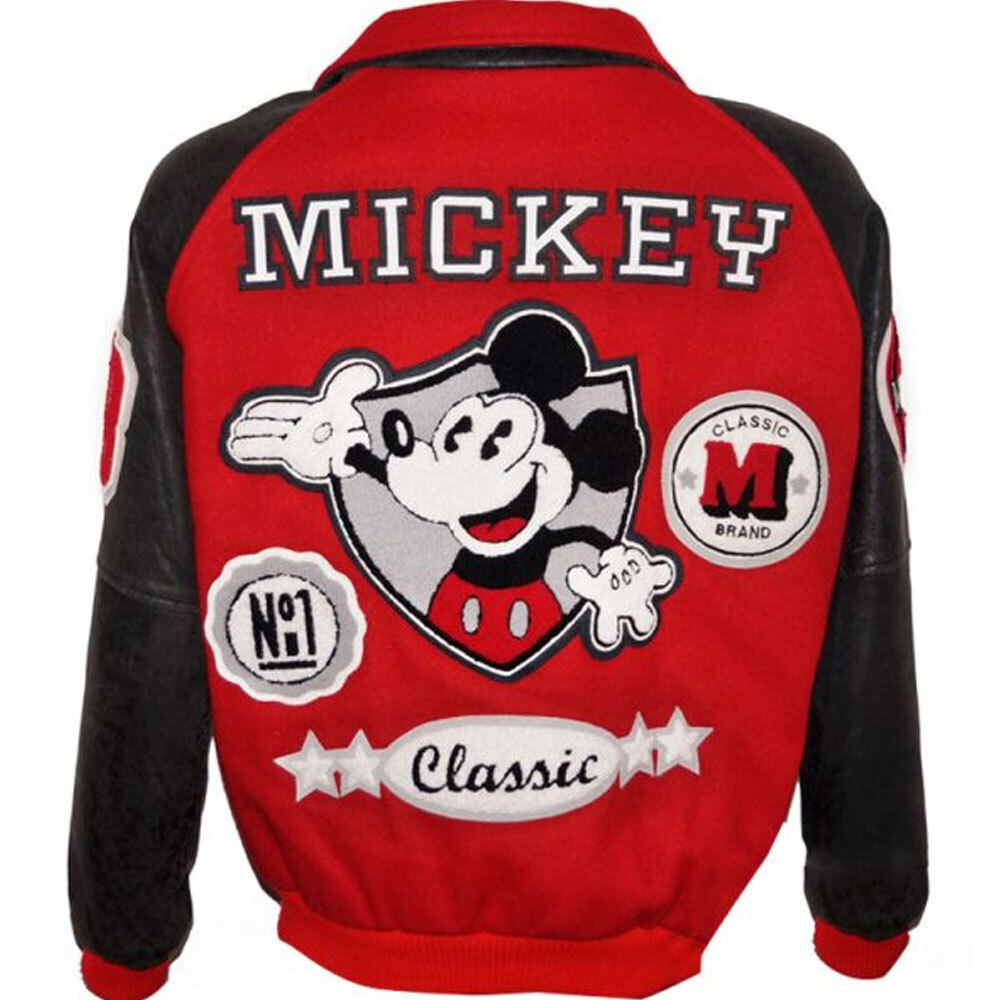 Michael Jackson Mickey Mouse Bomber Jacket MJ Mickey Classic Varsity ...