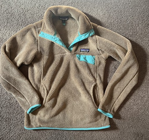 Patagonia Common Threads Brown Fleece Jacket 1/4 Snap Womens Size XS ...