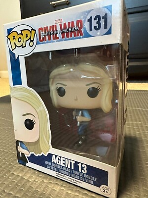 Funko Pop Captain America Civil War Agent 13 #131 Vaulted MCU | eBay