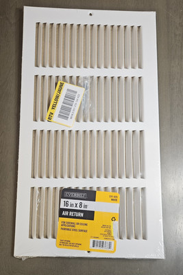 Everbilt 16 in. x 8 in. White Return Air Grille 331605 | eBay