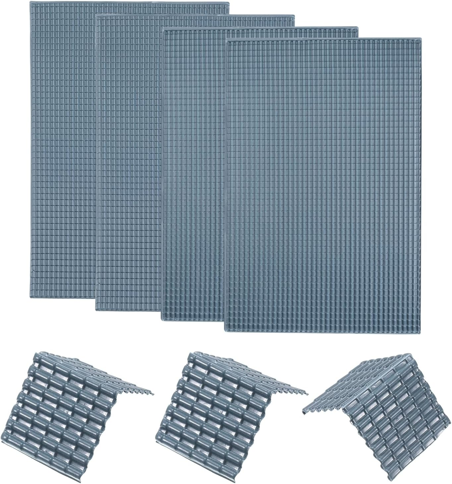Miniature Roof Tiles PVC Model Roof Tiles Mini DIY Tiles Model Building ...