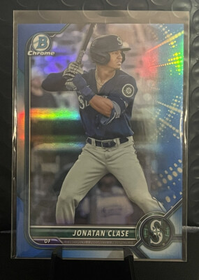 JONATHAN CLASE, 2022 Bowman Draft Chrome Prospect True Blue Refractor ...