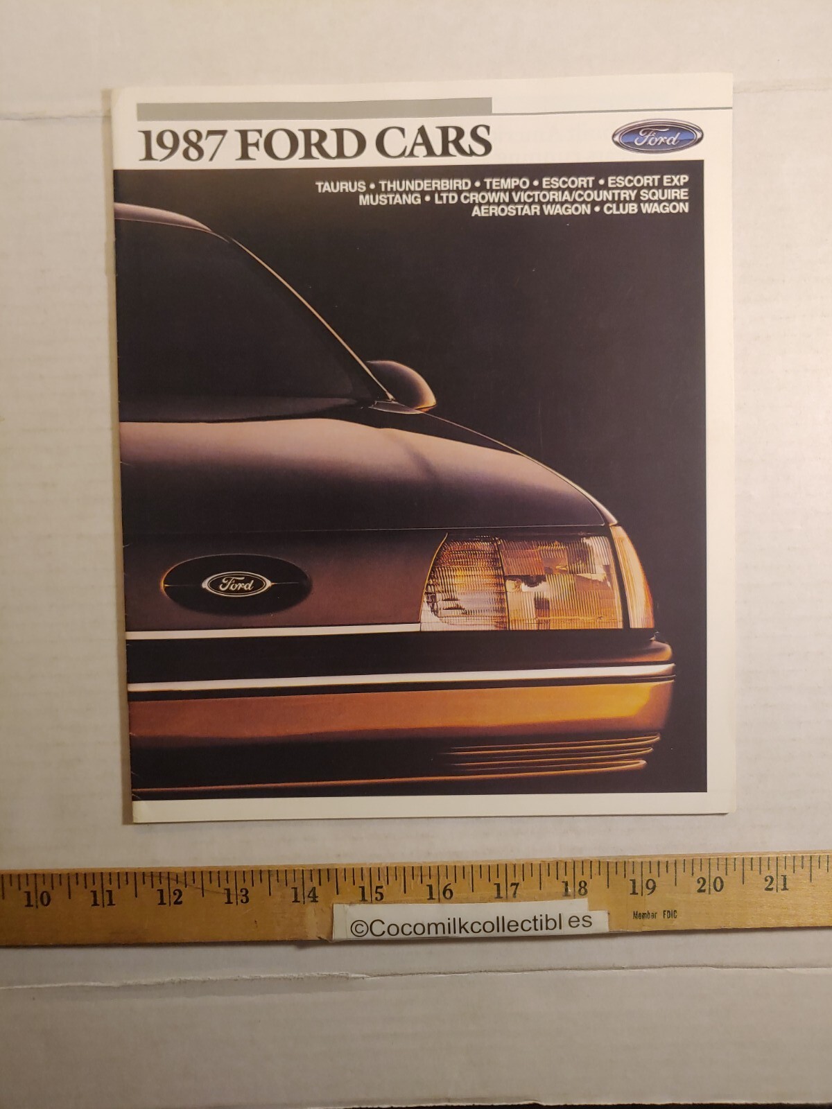 Vintage 1987 Ford Cars Sales Brochure Thunderbird Mustang Taurus Club ...