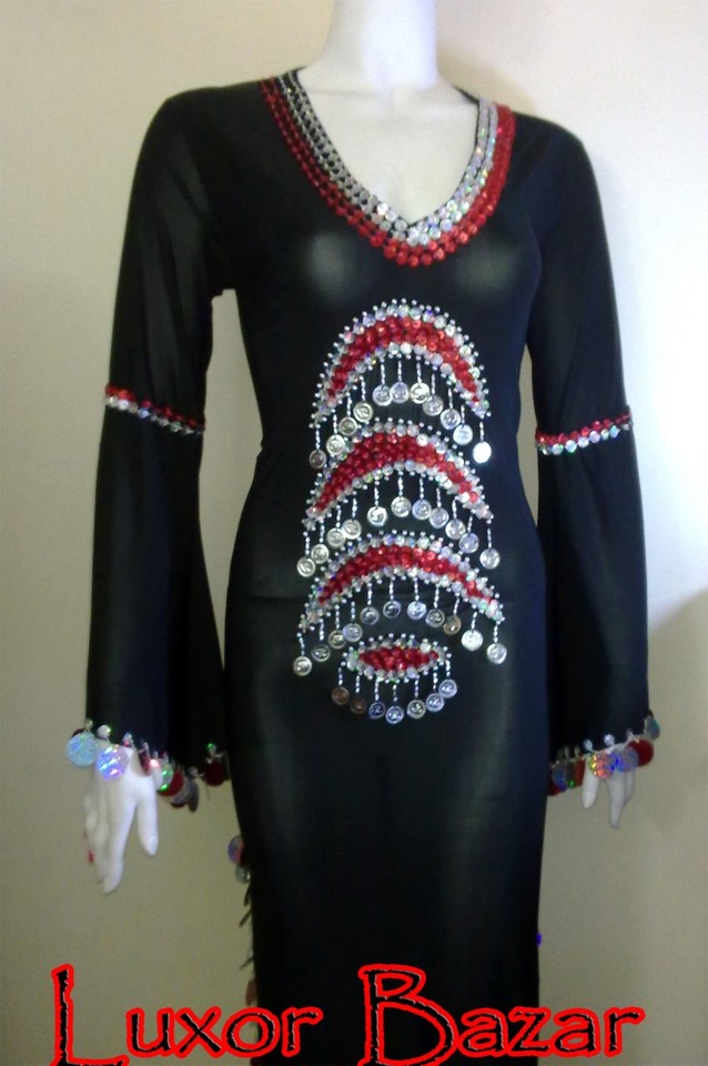 Egyptian Belly Dance Costume Saidi Dress, Baladi Galabeya, Fallahi ...