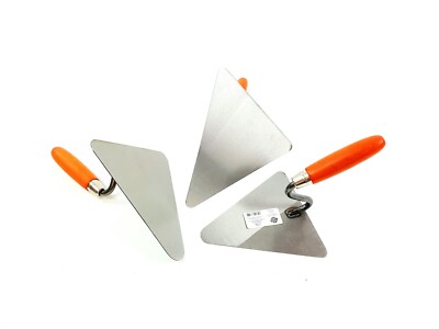 YPT Triangular Bricklayer Trowel Set Heavy Duty with Wood Handle For ...