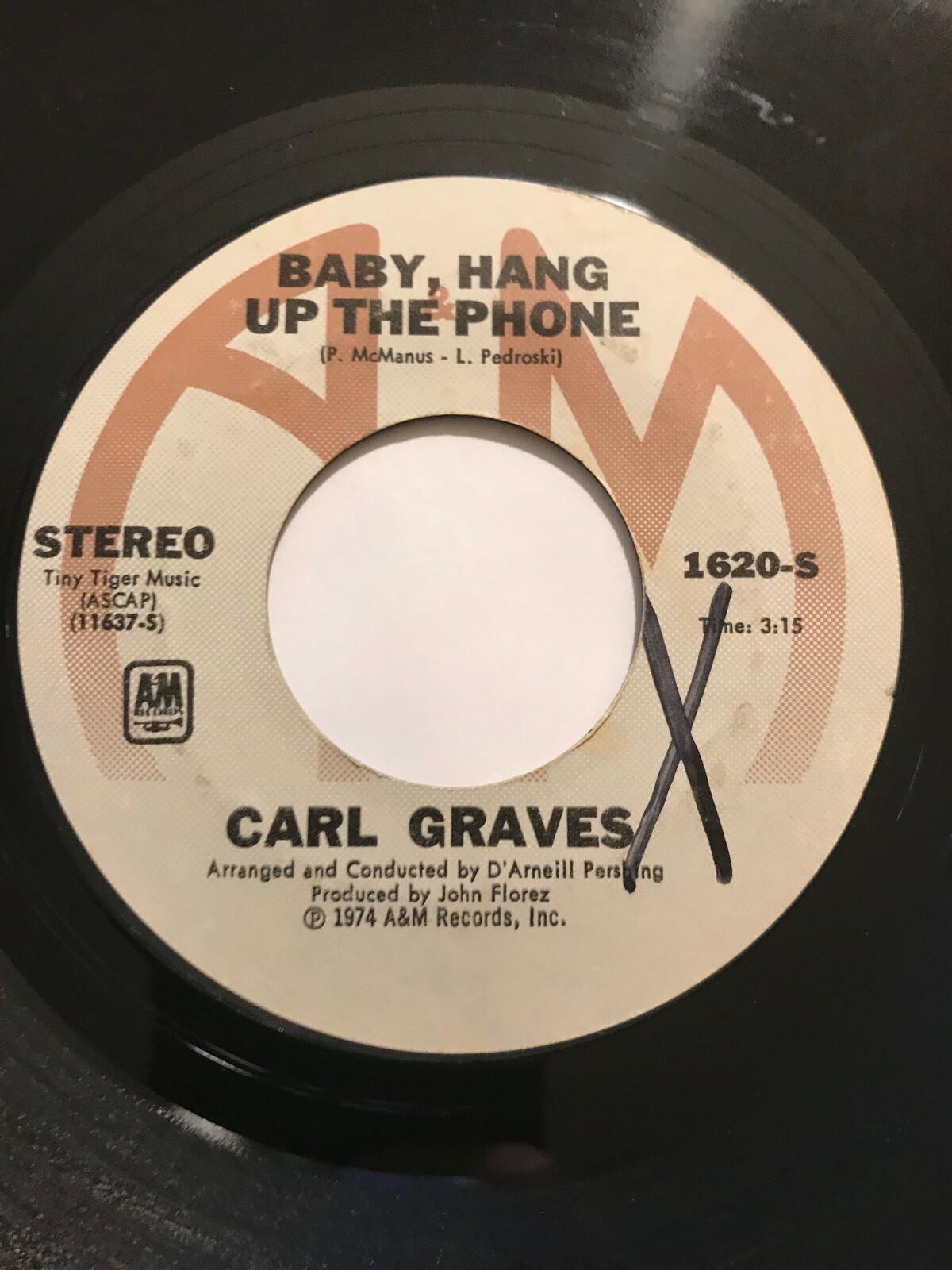 CARL GRAVES {70s Blue-Eyed-Soul 45} BABY, HANG UP THE PHONE / WALK ...