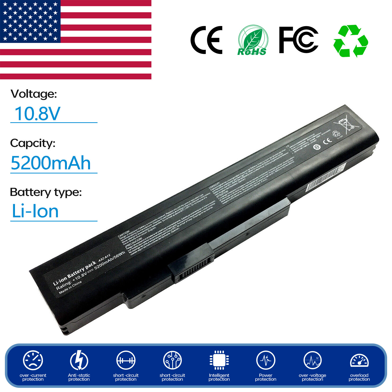 Battery for Medion Akoya E6201 E7201 P6635 P7818 P6633 P7816 P7621 ...