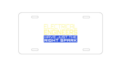 Aluminum License Plate - - Electrical Engineers Have the Right Spark | eBay