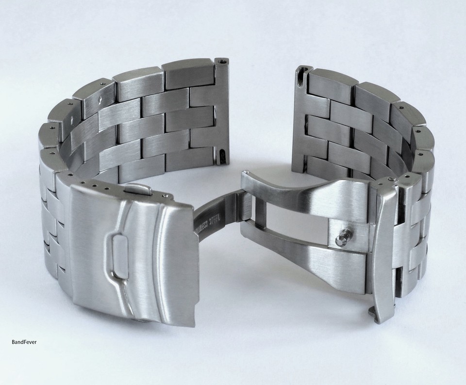 New HEAVY Solid Stainless Steel Watch Band Bracelet Fits ALL w/1.78mm ...