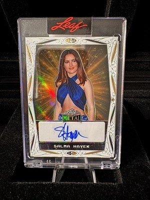 2023 Leaf Metal Whatnot Celebrity Prismatic White Salma Hayek 1/3 Auto Autograph | eBay