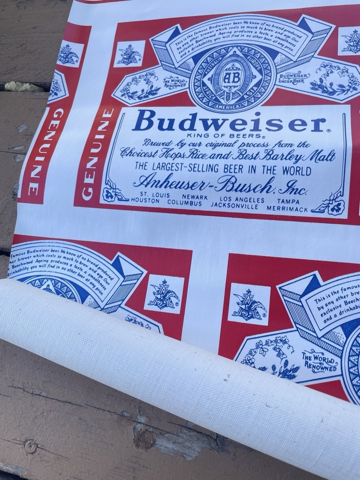 Vintage Budweiser Vinyl Wallpaper 27” Wide Approx 15 Feet | eBay