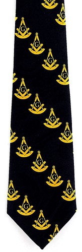 Compass & Square Mens Neck Tie Mason Necktie Fraternal Order Freemason ...