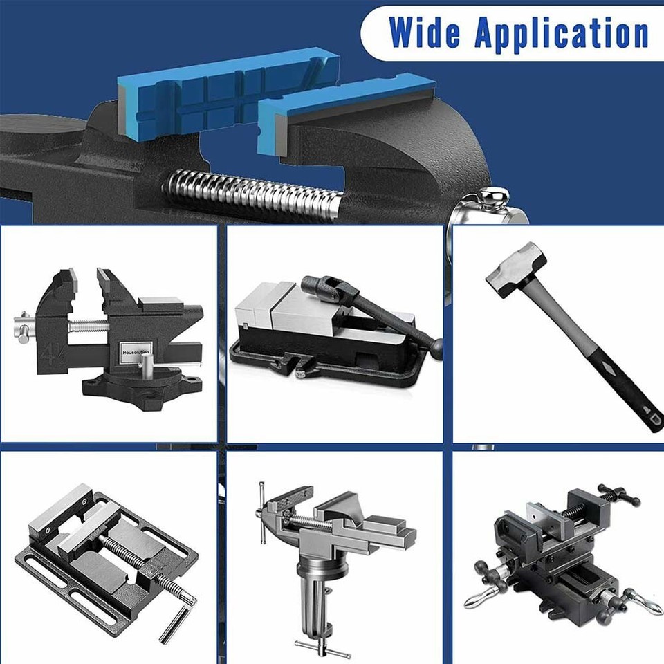 2X Universal Bench Vise Soft Jaw Cover Magnetic Retention Reversible ...