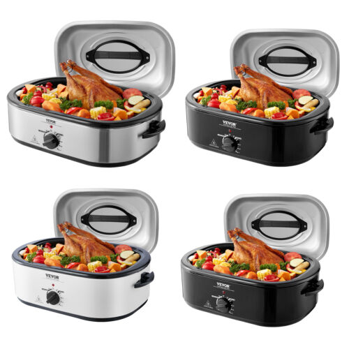 Electric Roaster Oven 18-26QT Turkey Roaster Oven w/Self-Basting Lid ...