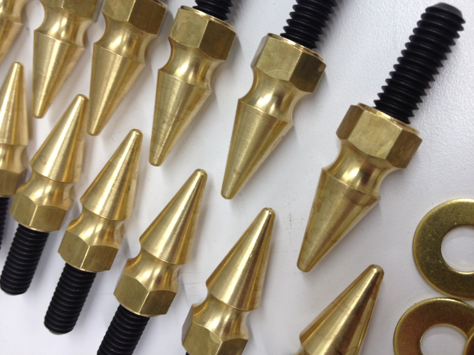 12 NEW Harley Softail BRASS Rear Fender Strut SPIKE Bolts 2008 - up ...