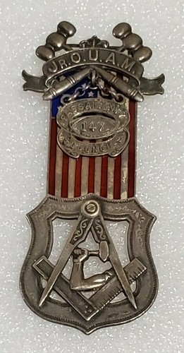 Antique Jr OUAM STERLING S Medal Enamel - Passaic City Council #147 | eBay