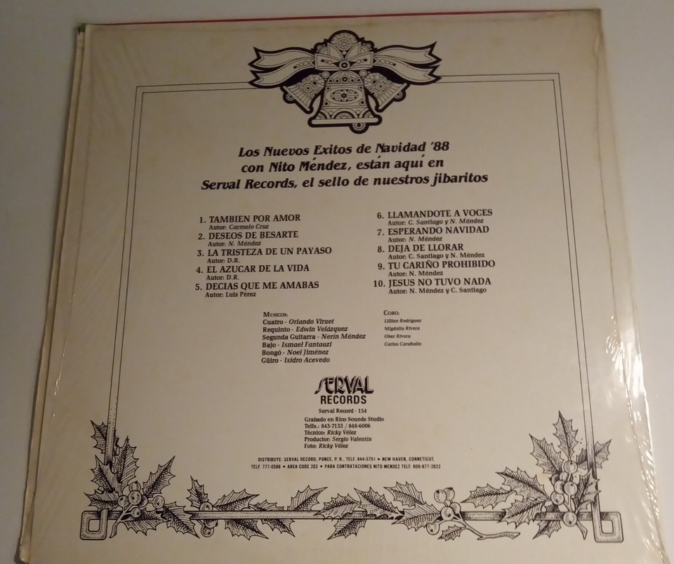 NITO MENDEZ LP Los Nuevos Exitos de Navidad 88 | eBay