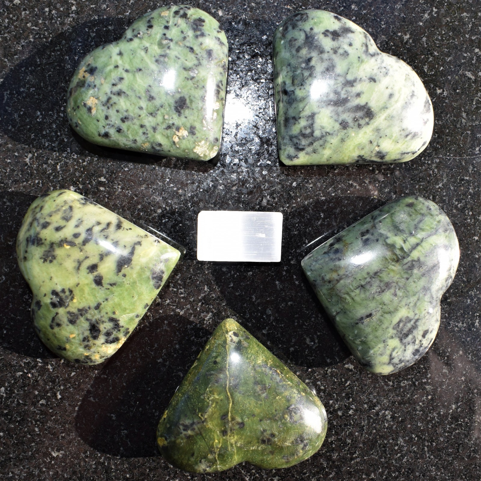 [1] Nephrite Inca Jade Crystal Puffy Heart / Palm Stone Reiki ZENERGY ...