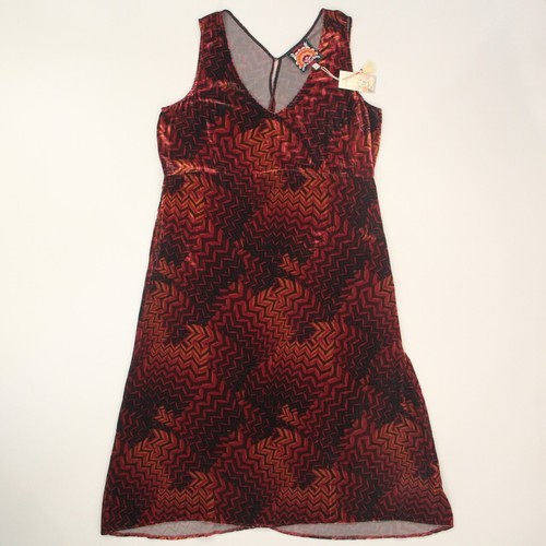 Johnny Was Women's Belle Velvet Tank Dress Size Large Multi Chevron ...