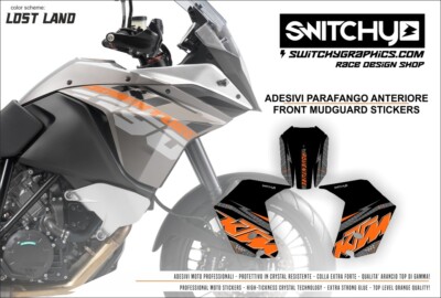 ADESIVI PARAFANGO ANTERIORE "LL" per KTM 1190 ADVENTURE S 2013 2016 ...