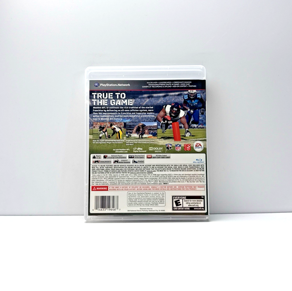 Madden NFL 12 Sony PlayStation 3 PS3 CIB Refurbished & Tested Free ...