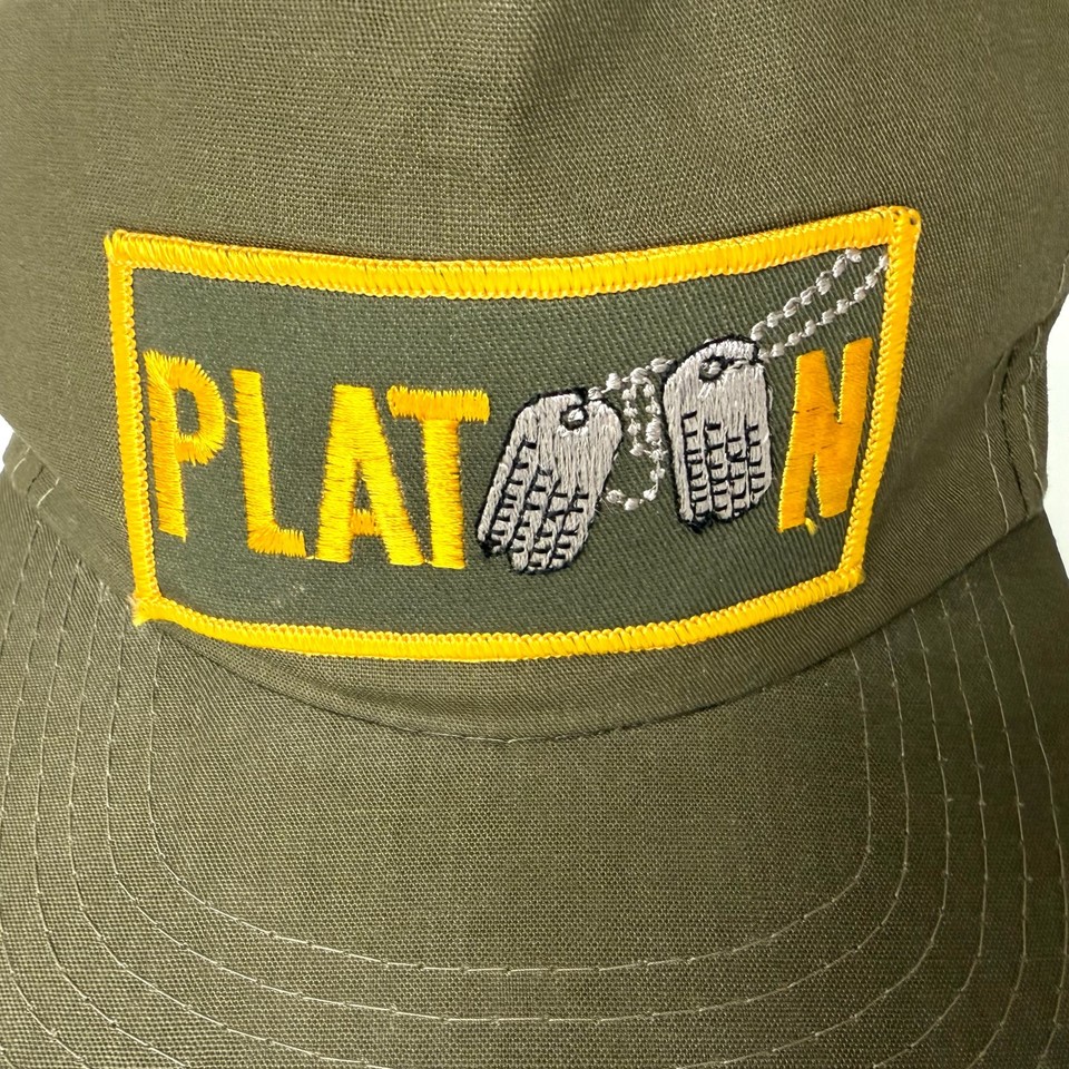 Vintage 1980s Joy MOJA Platoon Film Movie Cap Hat Olive One Size Snap ...