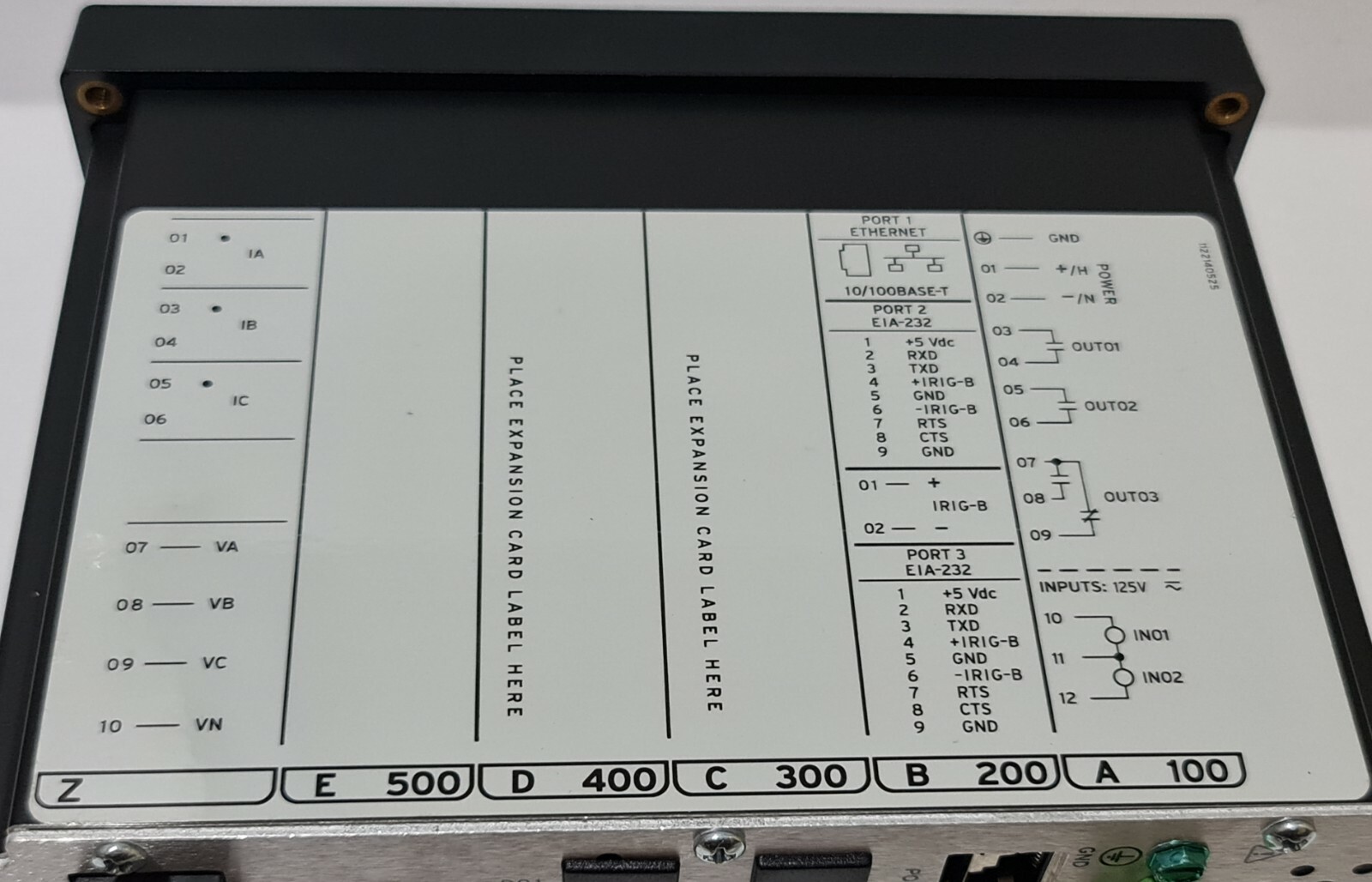 SEL-735 POWER QUALITY AND REVENUE METER0735 P/N : HX00944CXXXXXX16102XX ...