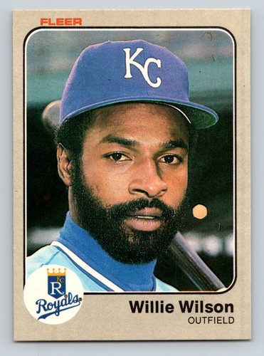 1983 Fleer Baseball #128 Willie Wilson Kansas City Royals | eBay