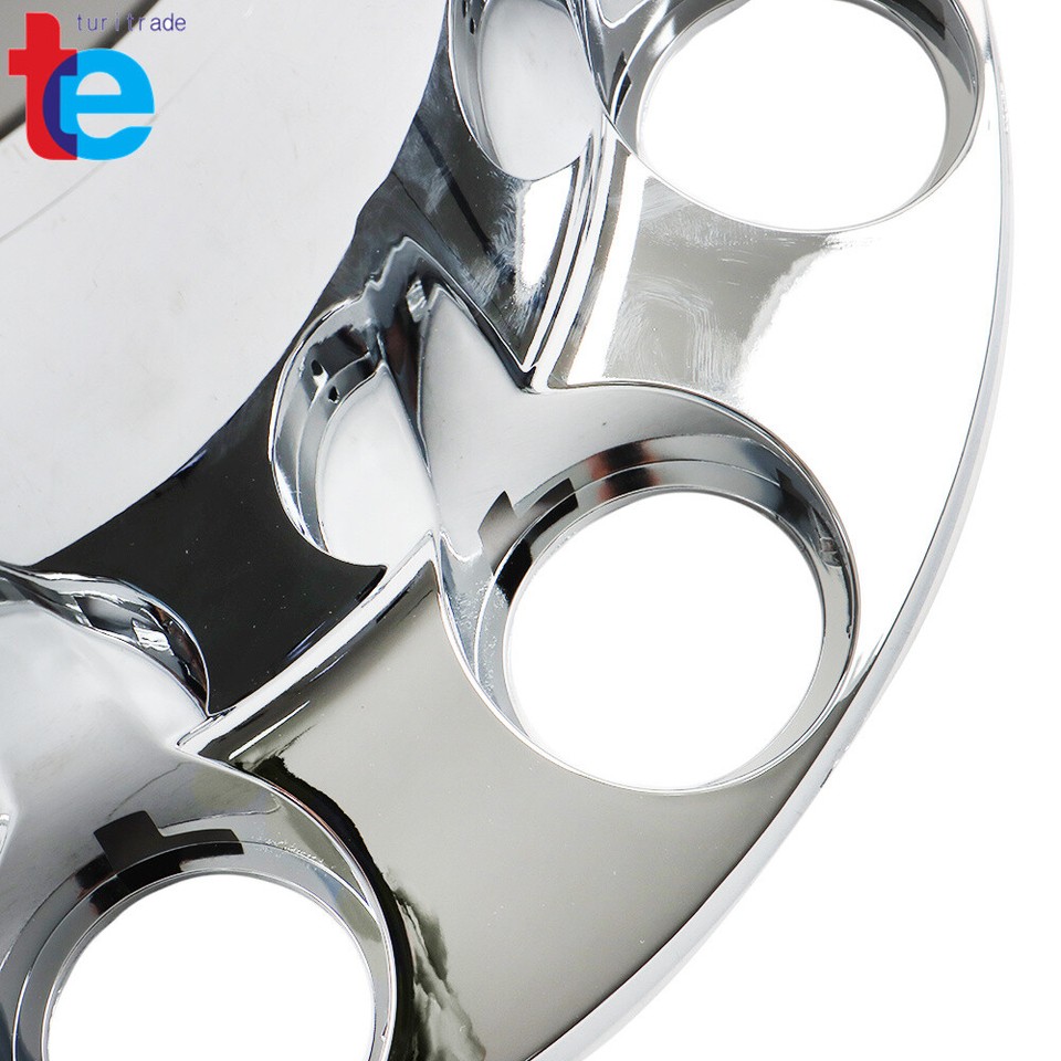 33 MM Axle Covers Spiked Front & Rear Semi Truck Wheel Chrome Hub Cover ...