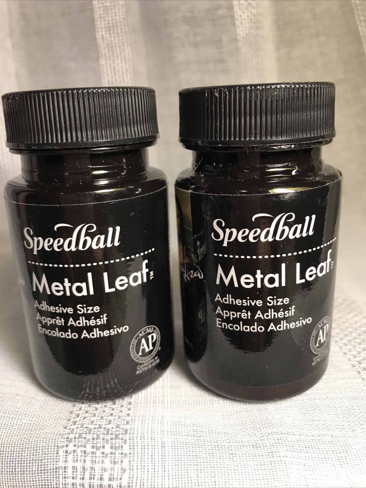 Metal Leaf Adhesive Lot of 2 Bottles 2 fl oz each SPEEDBALL MONA LISA ...