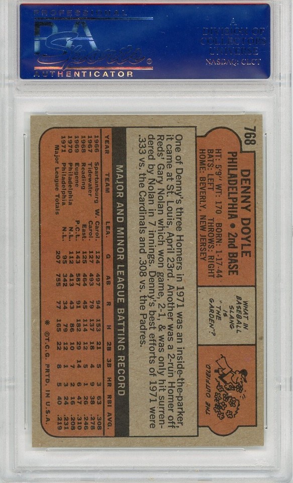 1972 Topps High # Denny Doyle #768 PSA 8 Philadelphia Phillies | eBay