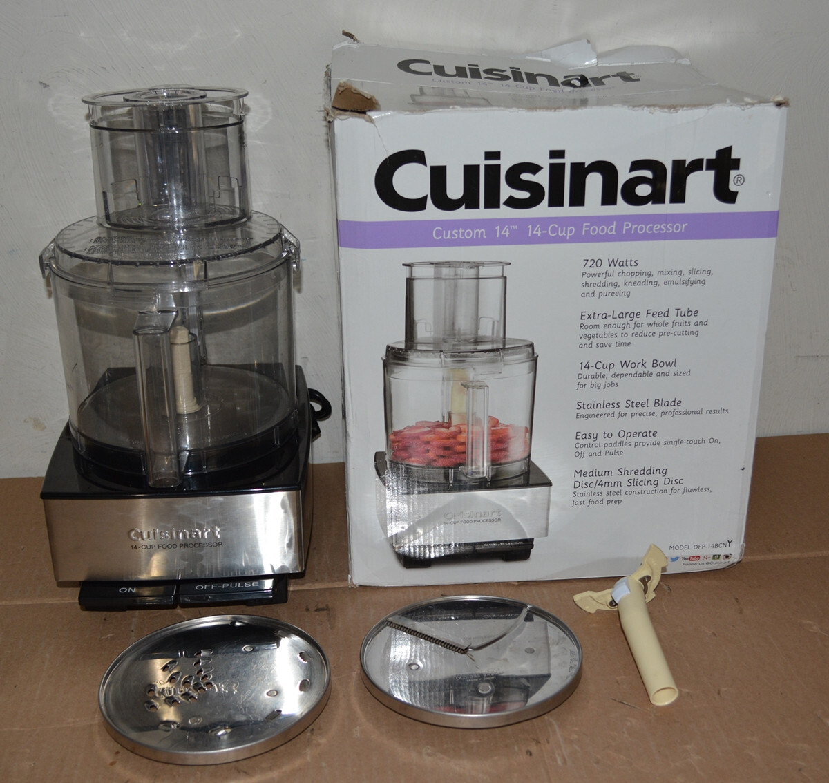 Cuisinart Custom 14 Cup Food Processor Excellent DFP-14BCNY | eBay