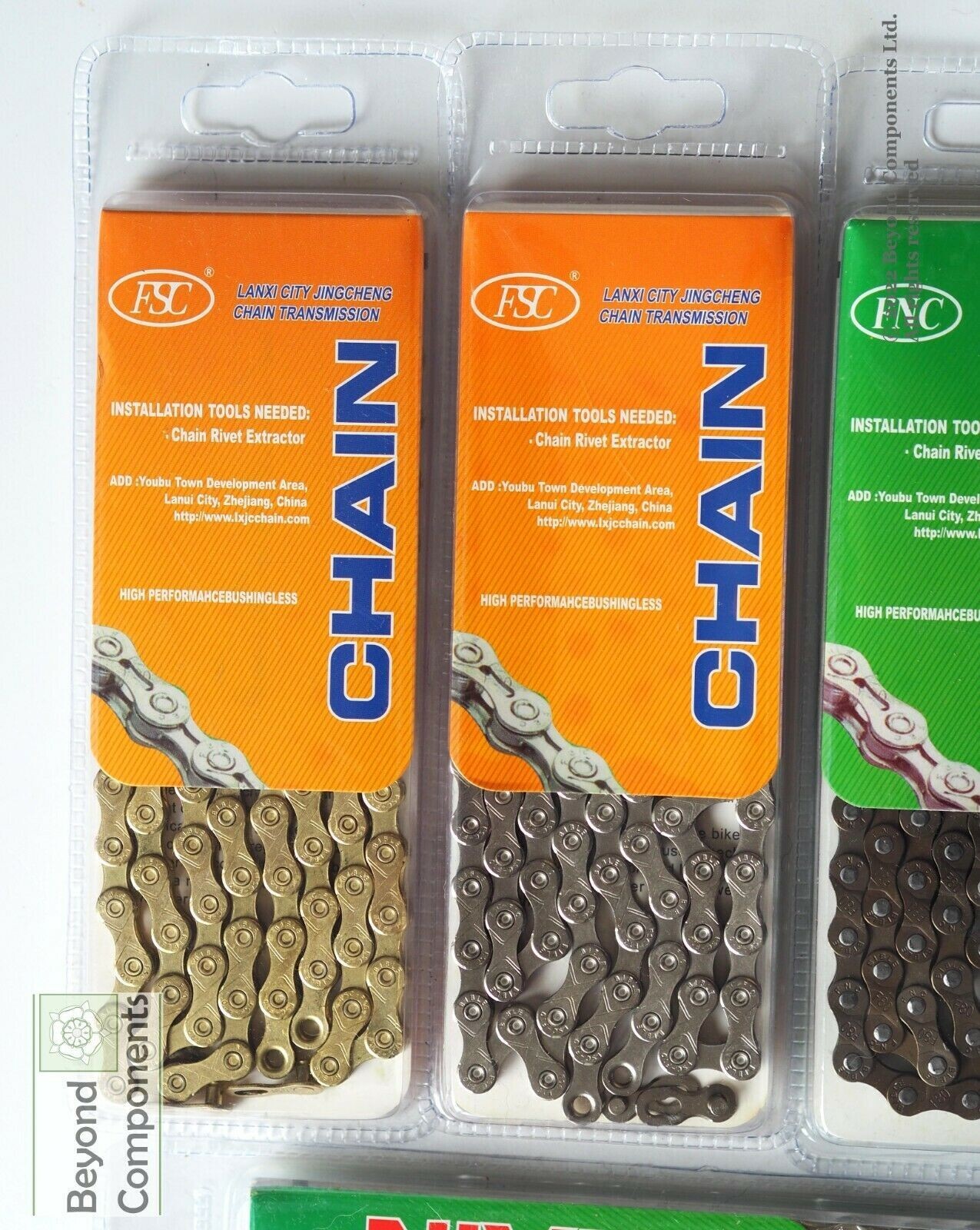 FSC 10 Speed MTB Road Bike Chain 116 links Retail Box Gold / Silver ...
