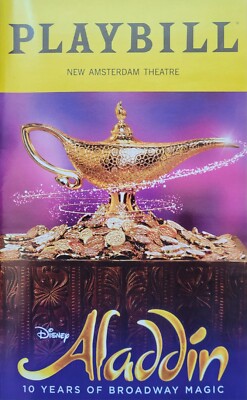 2024 Aladdin Broadway Playbill at New Amsterdam Theatre in New York ...