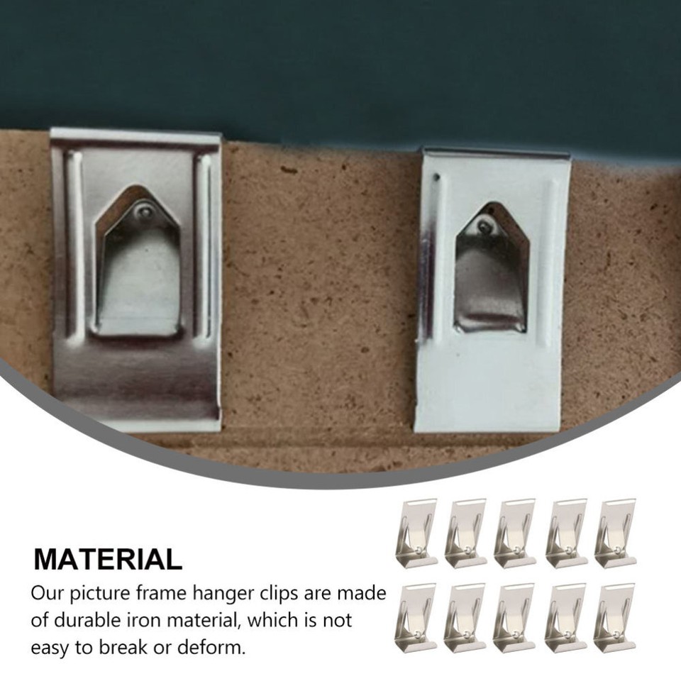 50 Pcs Picture Photo Frame Metal Spring Turn Clip Hanger Hook ...