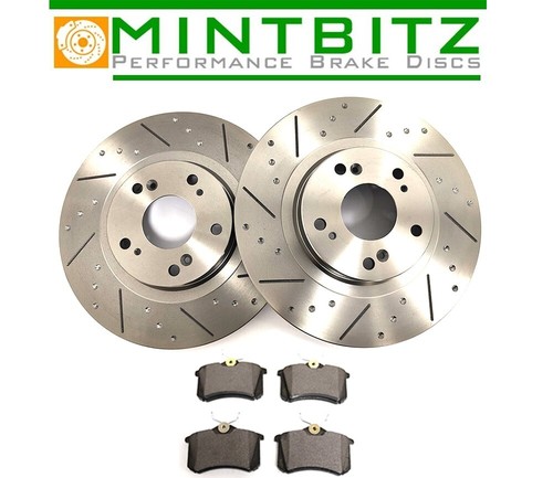 Citroen DS3 1.2 1.4 1.6 09-15 Front Dimpled and Grooved Brake Discs and ...